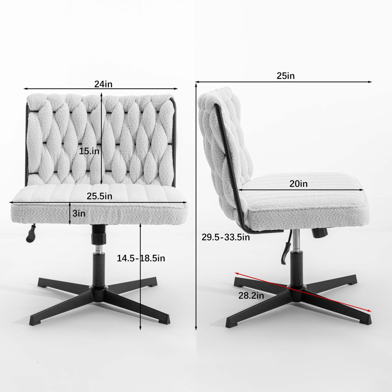 Latitude Run Armless Office Desk Chair No Wheels Wayfair